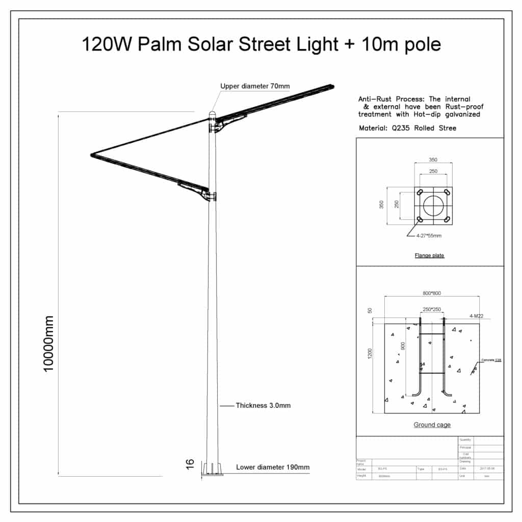 Buy Solar Street Light 120W | Solar Street Light Suppliers in UAE