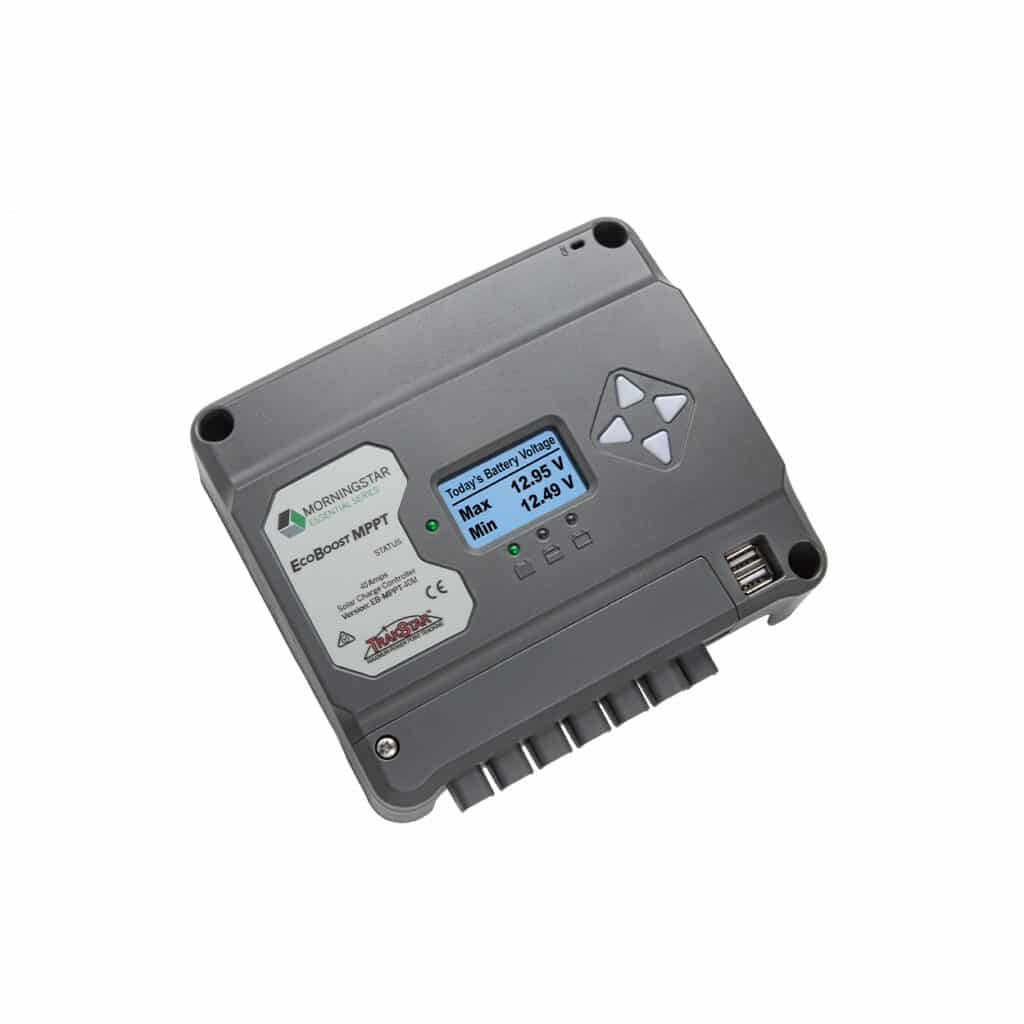 EcoBoost 40A MPPT Solar Charge Controller with Meter