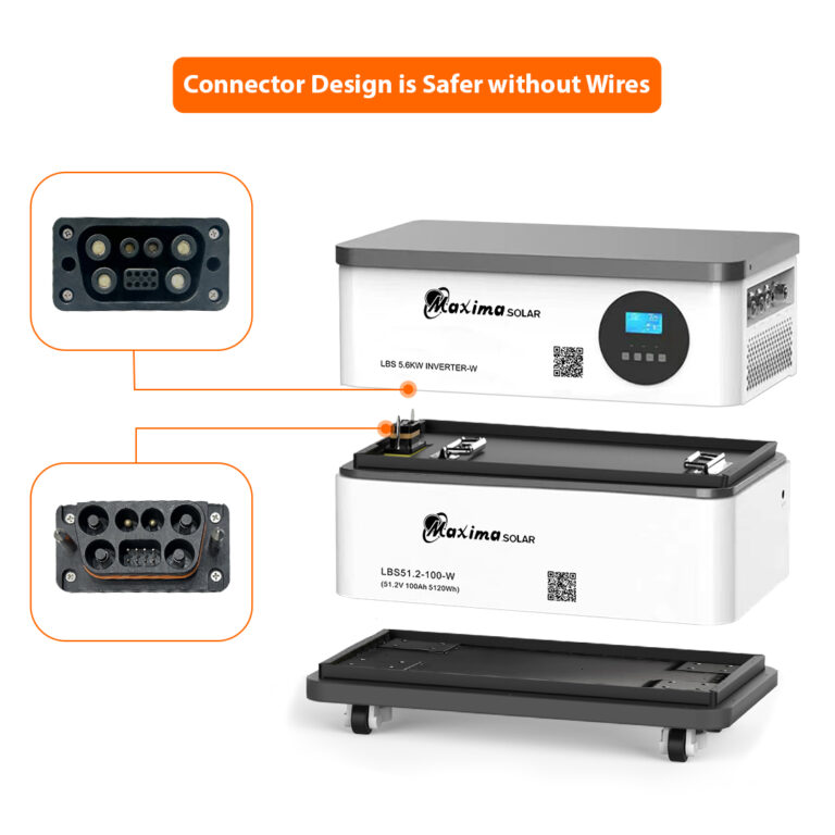 Maxima 5KW Hybrid Inverter Top Stack | Slide-In Stackable Design & BMS