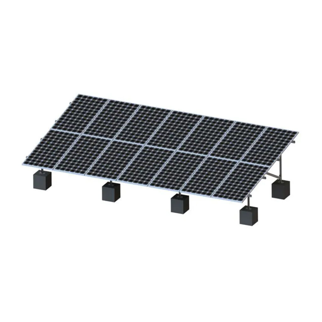 Solid Block with bitumen paint and anchor bolt - Maxima Solar